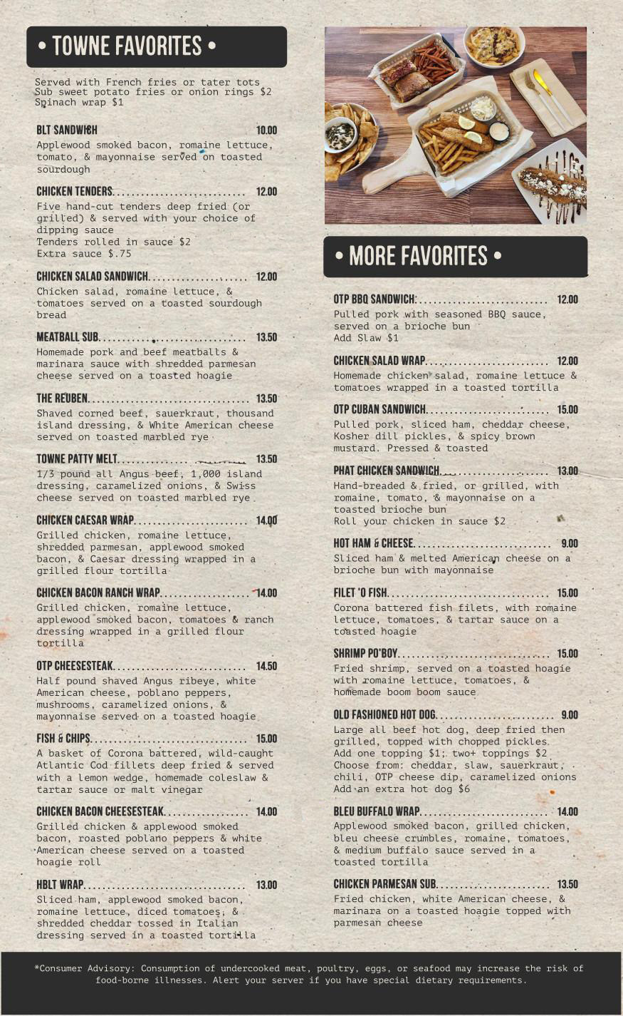 Menu – oldtownepub.com